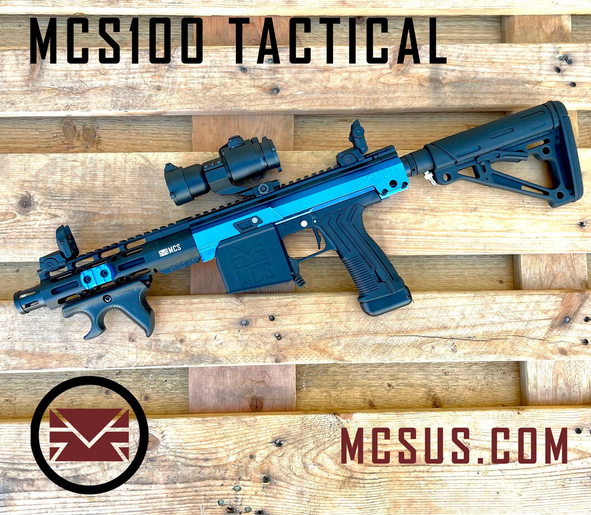 MCS100 Tactical Blue Paintball Gun Package – MCS Mexico