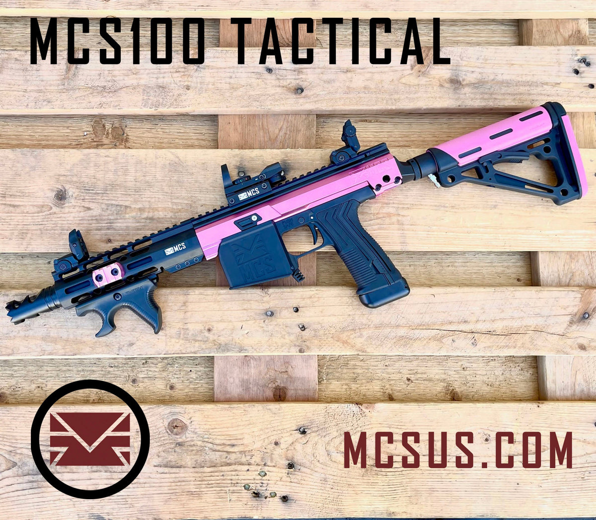 MCS100 Tactical Pink Paintball Gun Package – MCS Mexico