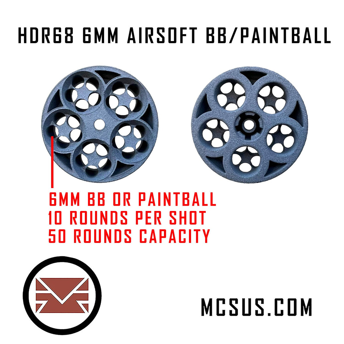 HDR Revolver .68 Cal Paintball Pistol T4E HDR 68 Magazine – MCS Mexico